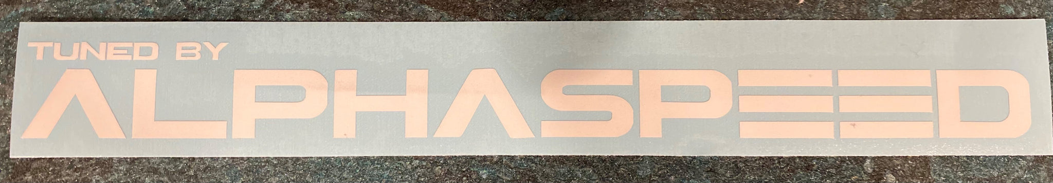 Tuned by AlphaSpeed Sticker (white) – AlphaGen Performance and Apparel